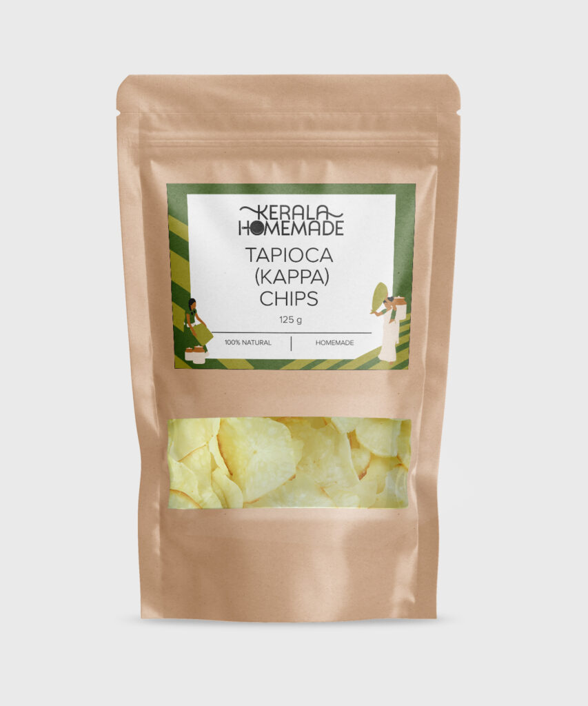 Kerala Tapioca (Kappa) Chips (125 g) - Keralahomemade